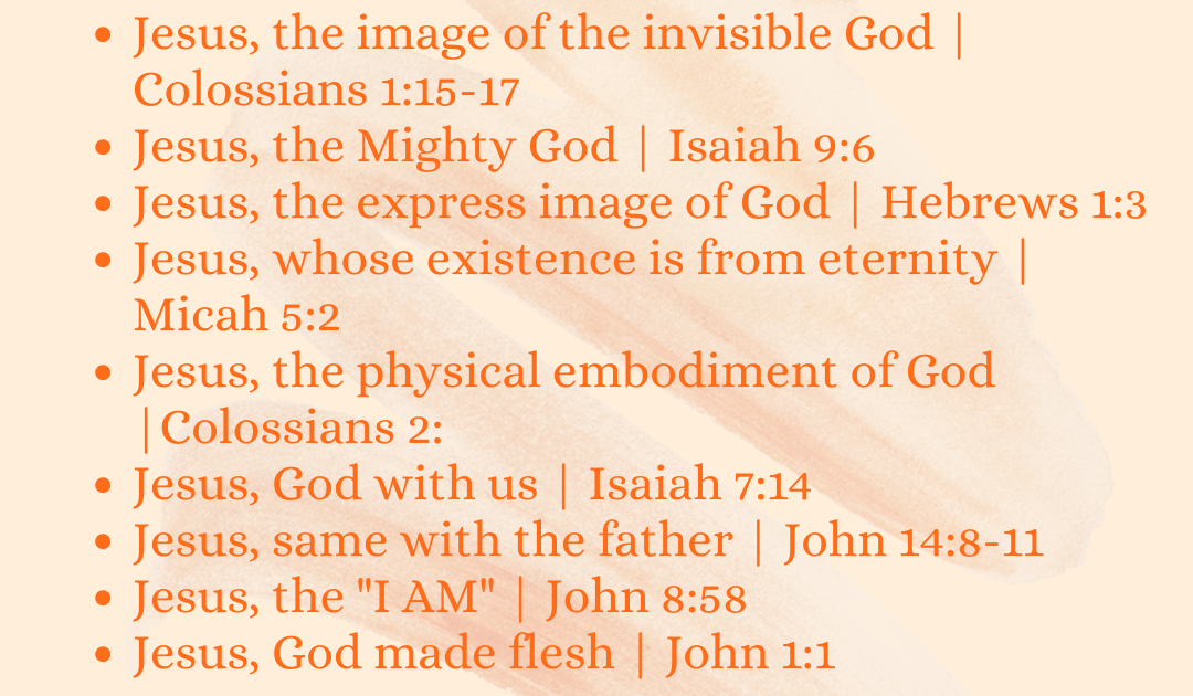 10 scriptures that show Jesus is God