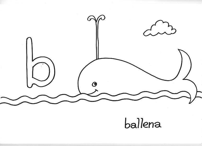 Dibujos para imprimir y colorear pintar imagenes para niños: letra B ...