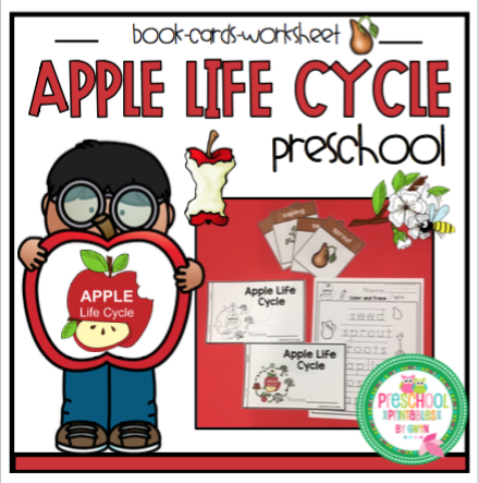 Apple Life Cycle Book and More ~ Preschool Printables
