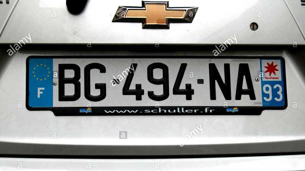 Vehicle registration plates of France