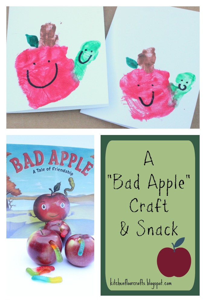 Kitchen Floor Crafts: A "Bad Apple" Craft & Snack