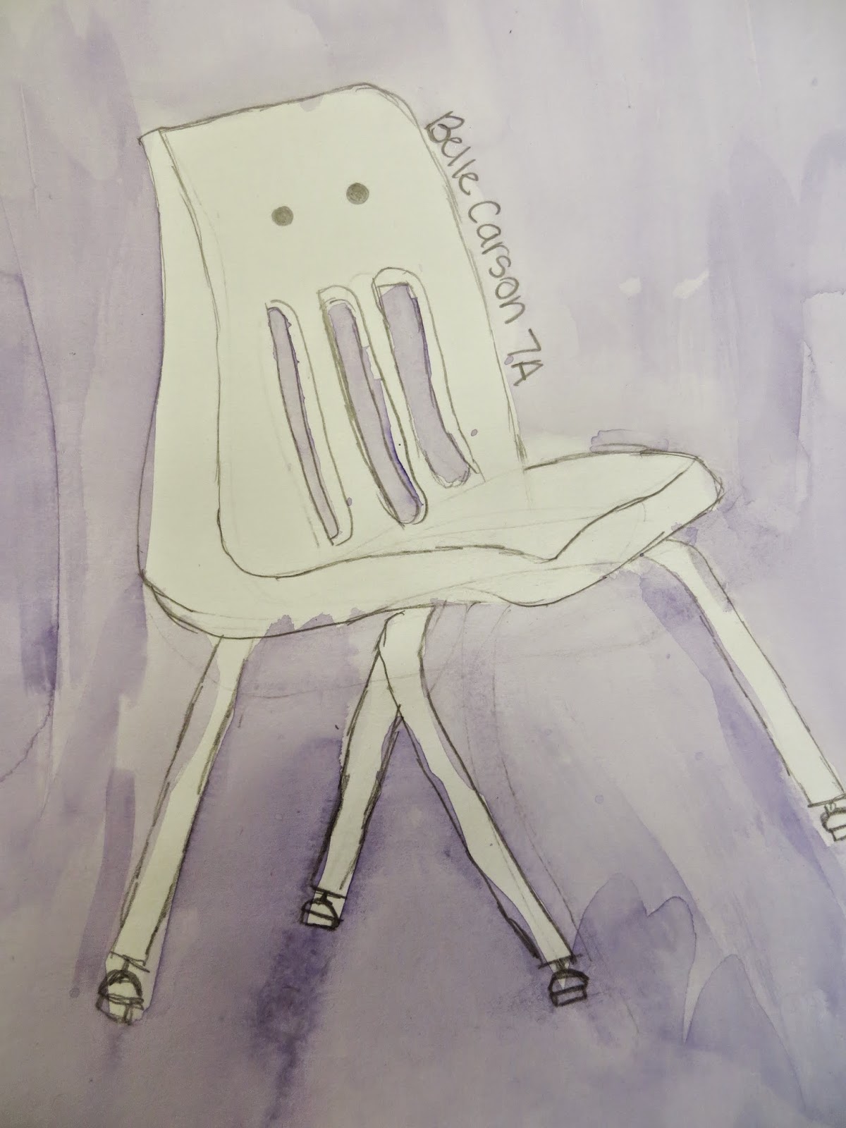 Shana's Art Room : Negative Space Chairs (7th)
