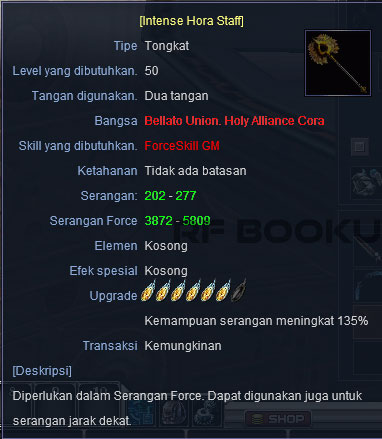 Damage Semua Senjata Hora Intense +6