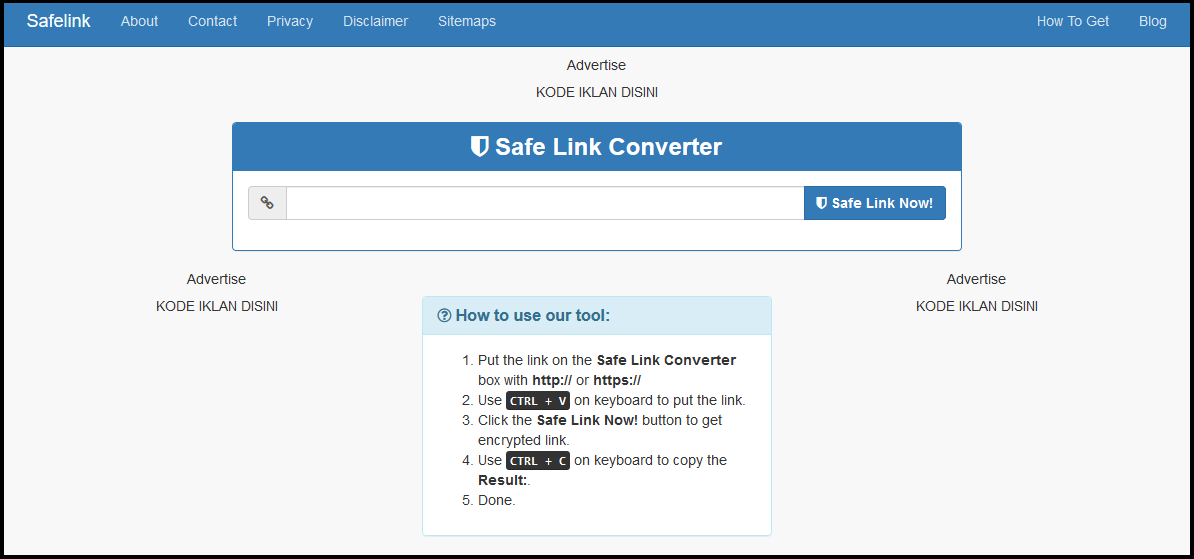 Create Safelink Converter with Blogger