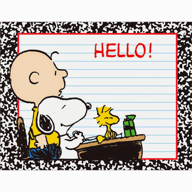 Me and You and a Blog Named Boo: Go Back to School---The Peanuts Way!