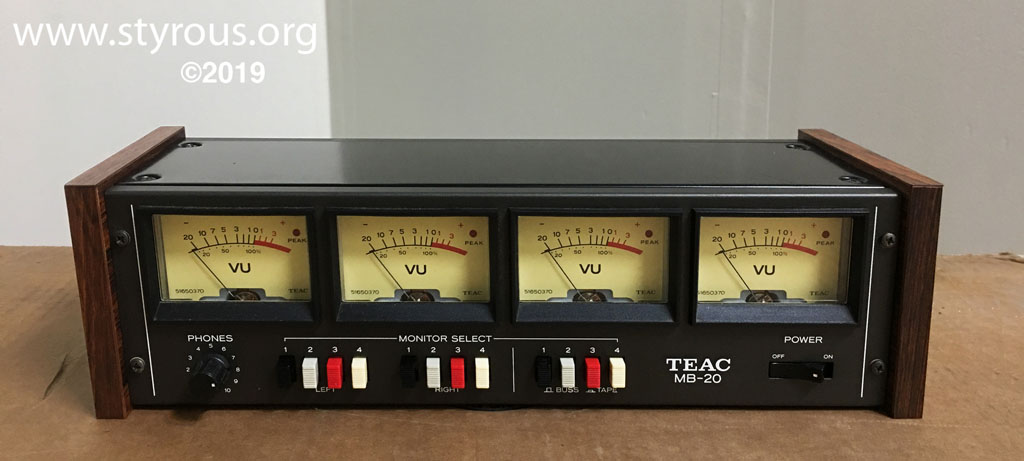 The Styrous® Viewfinder: TASCAM ~ Teac MB-20 meter bridge