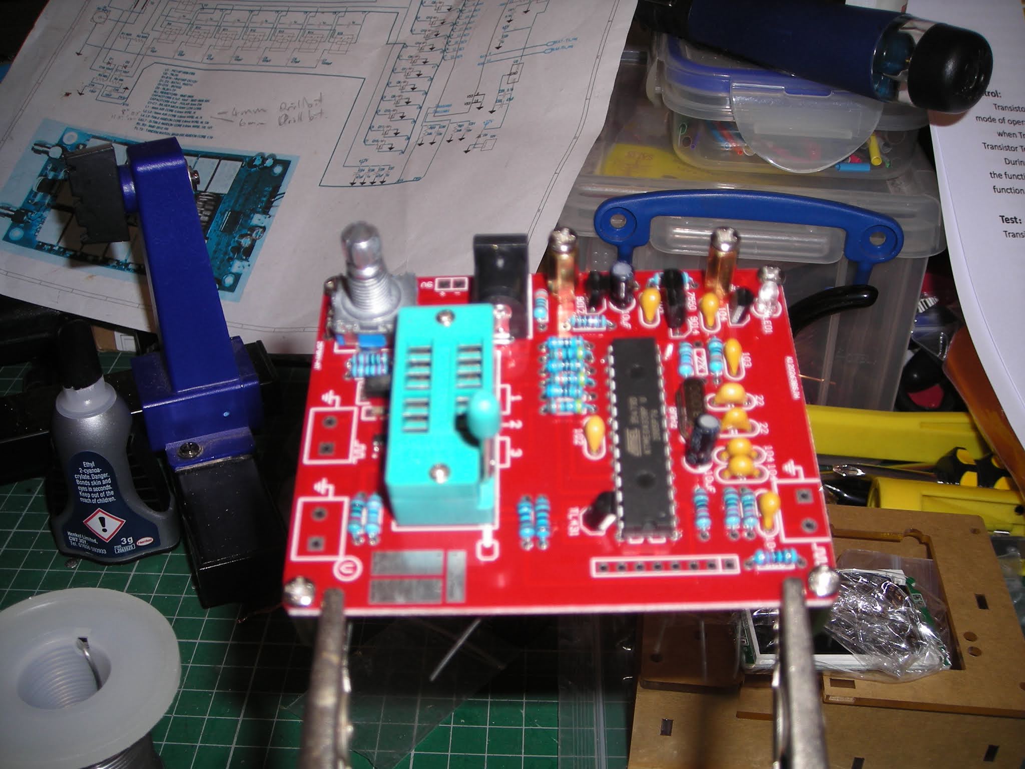 M1KTA's QRP ham radio blog: GM328 Build board stuffing.