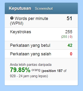 Test Kecepatan Mengetik | BlogLuxie