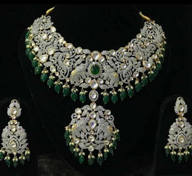 Diamond Kundan Combo wedding Sets - Jewellery Designs
