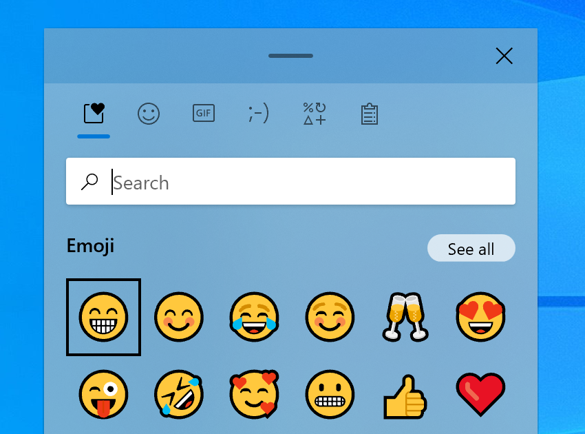 Meratechport Windows 10 Emoji Picker Gets An Update Build 20206
