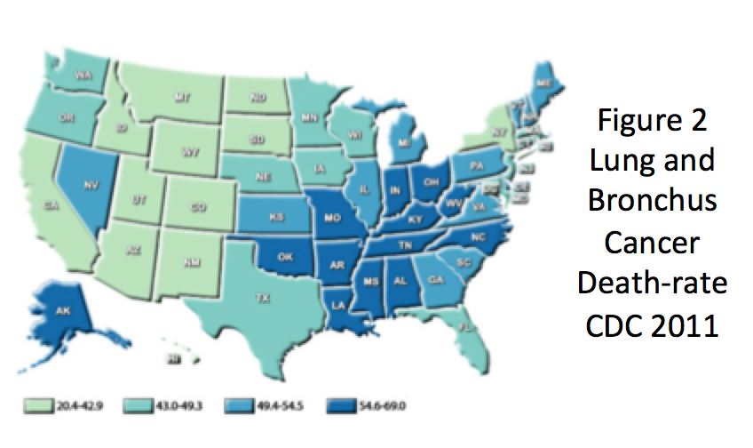 Breathe COPD: COPD death-rate by State -- "just smokers"?
