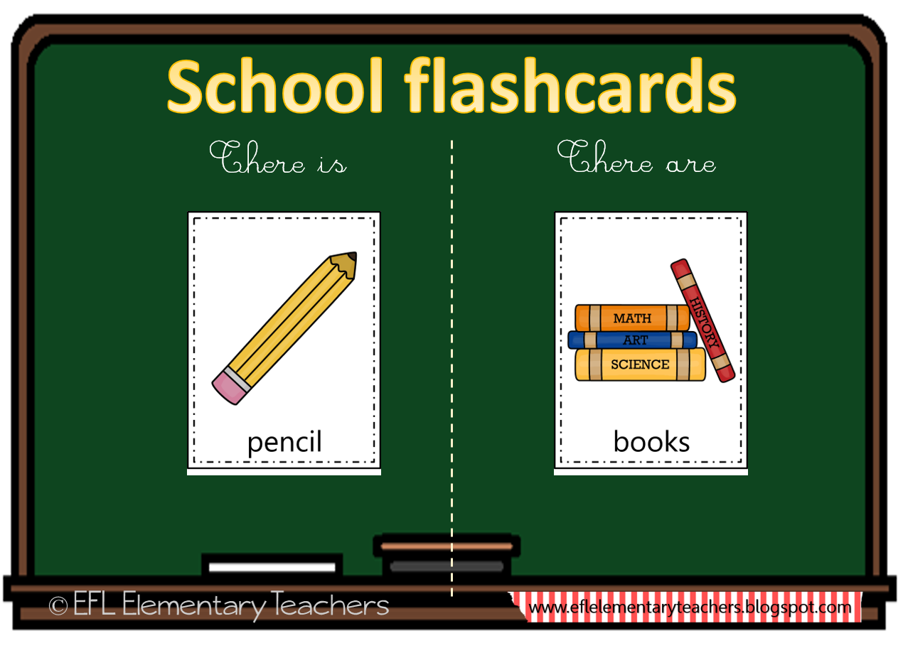 EFL Elementary Teachers: School unit flashcards for ESL students