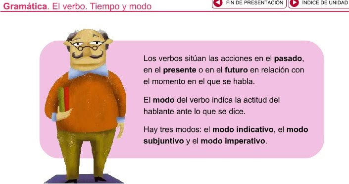 LENGUA 5º DE PRIMARIA: EL VERBO. TIEMPO Y MODO
