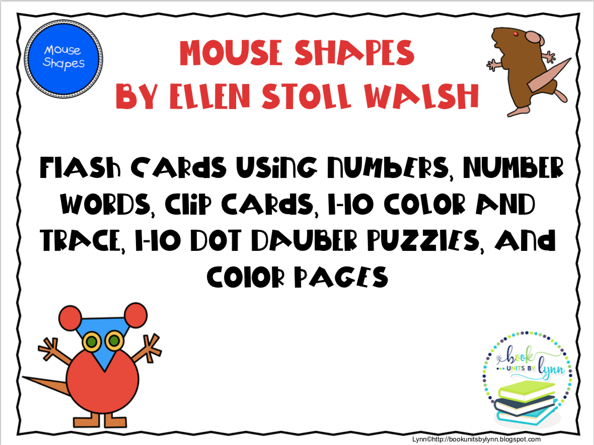 MOUSE SHAPES MATH UNIT ~ Book Units by Lynn