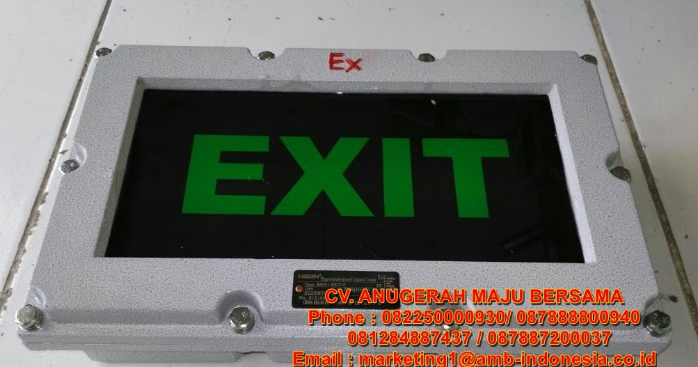 Explosion Proof Equipment Lighting Jakarta: Lampu Emergency Exit Lamp Explosion Proof HELON ...