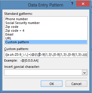 Regular Expression to Validate Email Address in InfoPath Forms 2013