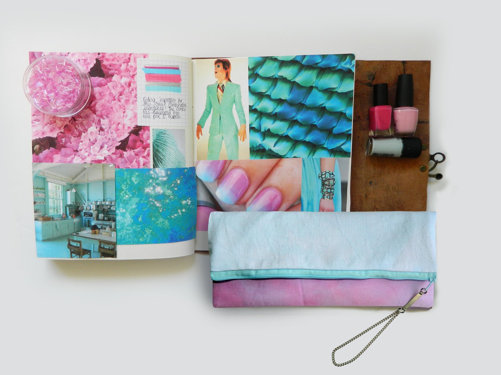 Life In Fashion: Mint Pink Sketchbook Pages