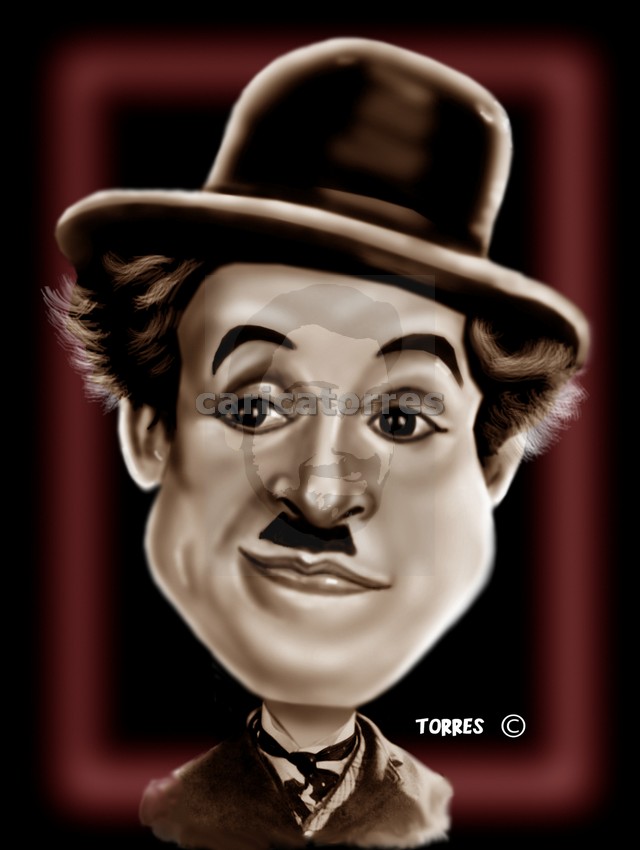 CARICATORRES: CARICATURA DE CHARLES CHAPLIN "CHARLOT"