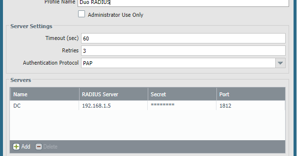 Technical Tips and Tricks: Palo Alto Networks - Duo Integration via RADIUS