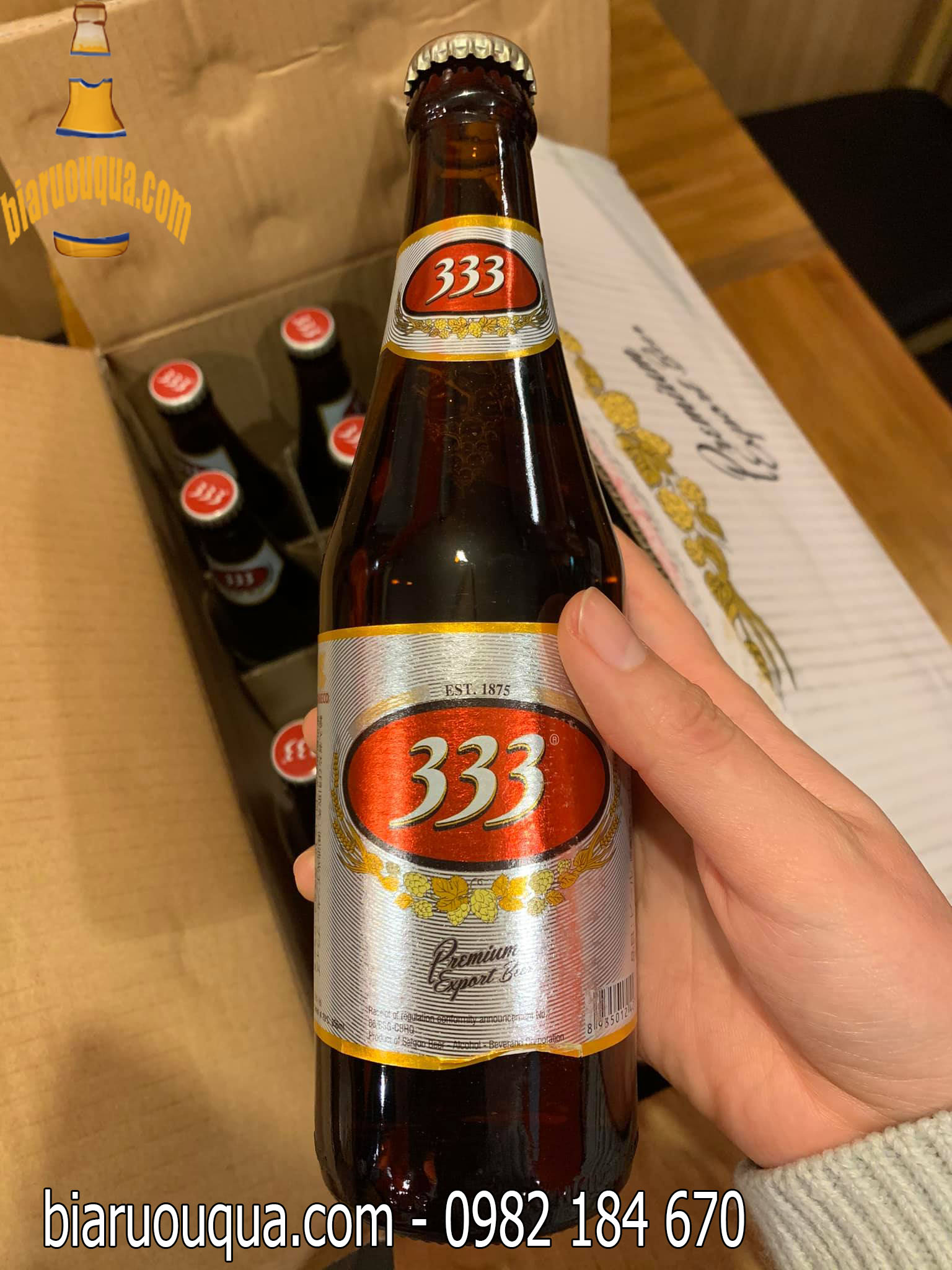 Thùng bia 333 Sabeco 24 lon 330ml giá bao nhiêu?