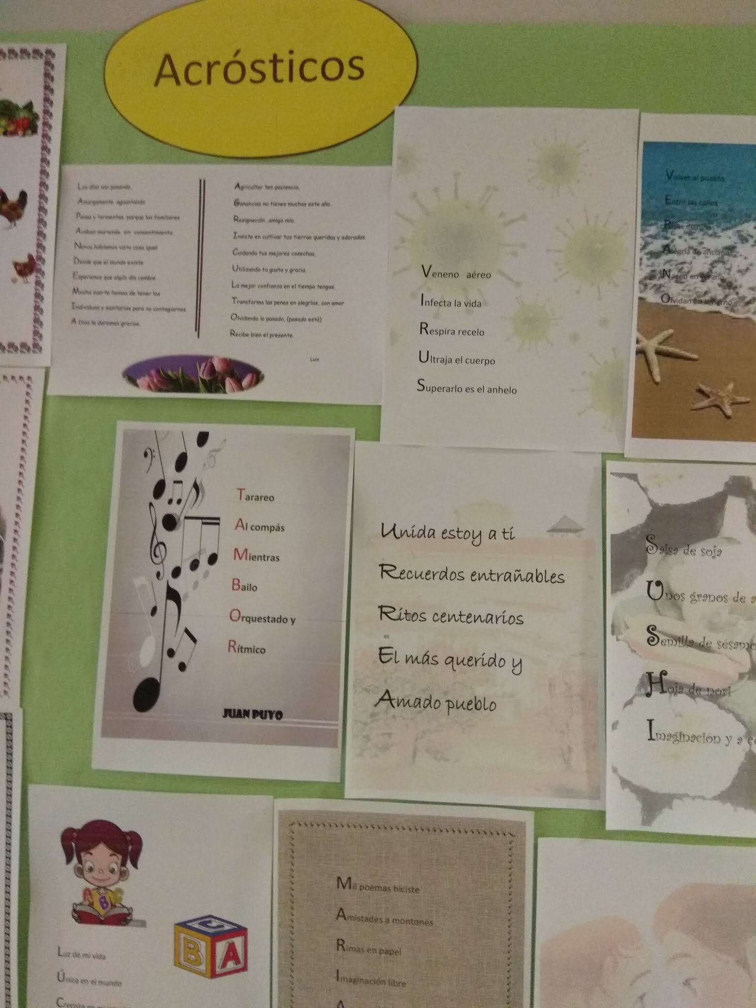 Poesía para llevar - Leer juntos poesía: EXPOSICIÓN DE ACRÓSTICOS PARA ...