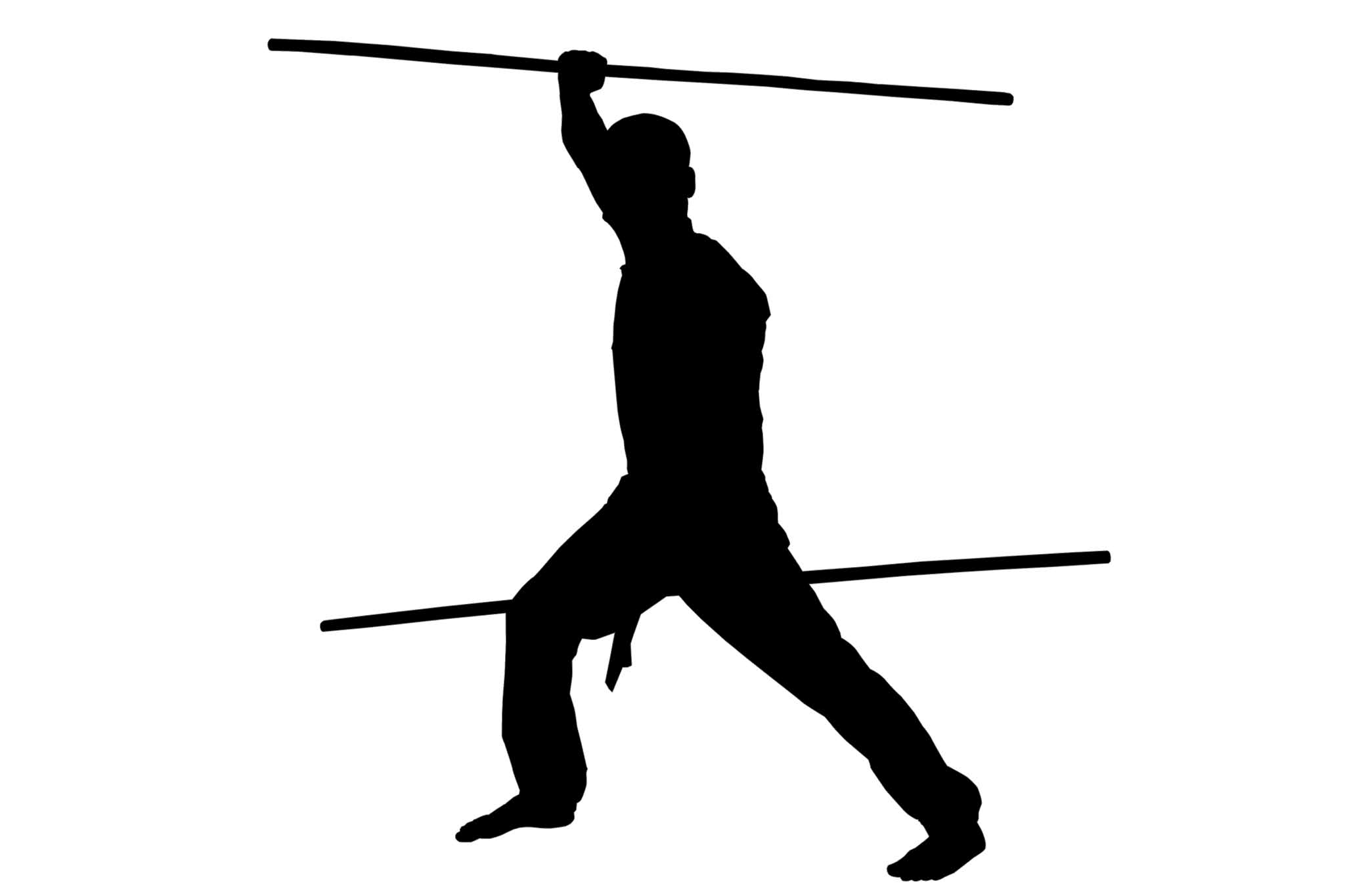 Panchabootha International Martial Arts Academy: Silambam Clipart , vector