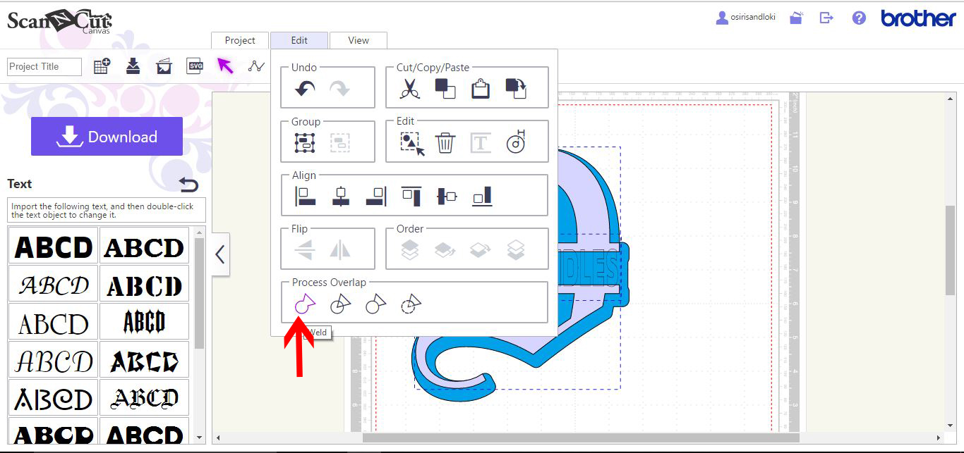 Create a Split monogram with Brother scan and cut canvas | Design Bundles