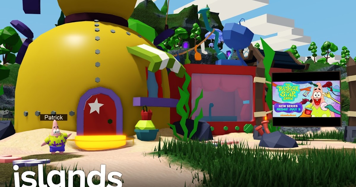 NickALive!: Patrick Star and Family Arrive Land on 'Roblox Islands ...