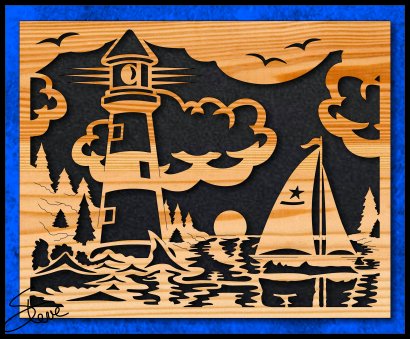 Scrollsaw Workshop: Lighthouse and Boat Scroll Saw Pattern.