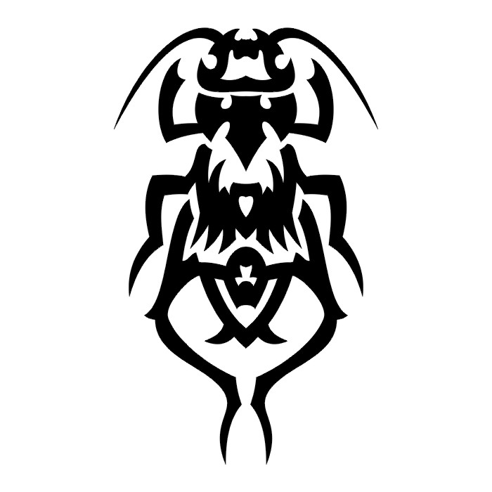 Beetle Tatto Black & White Tribal