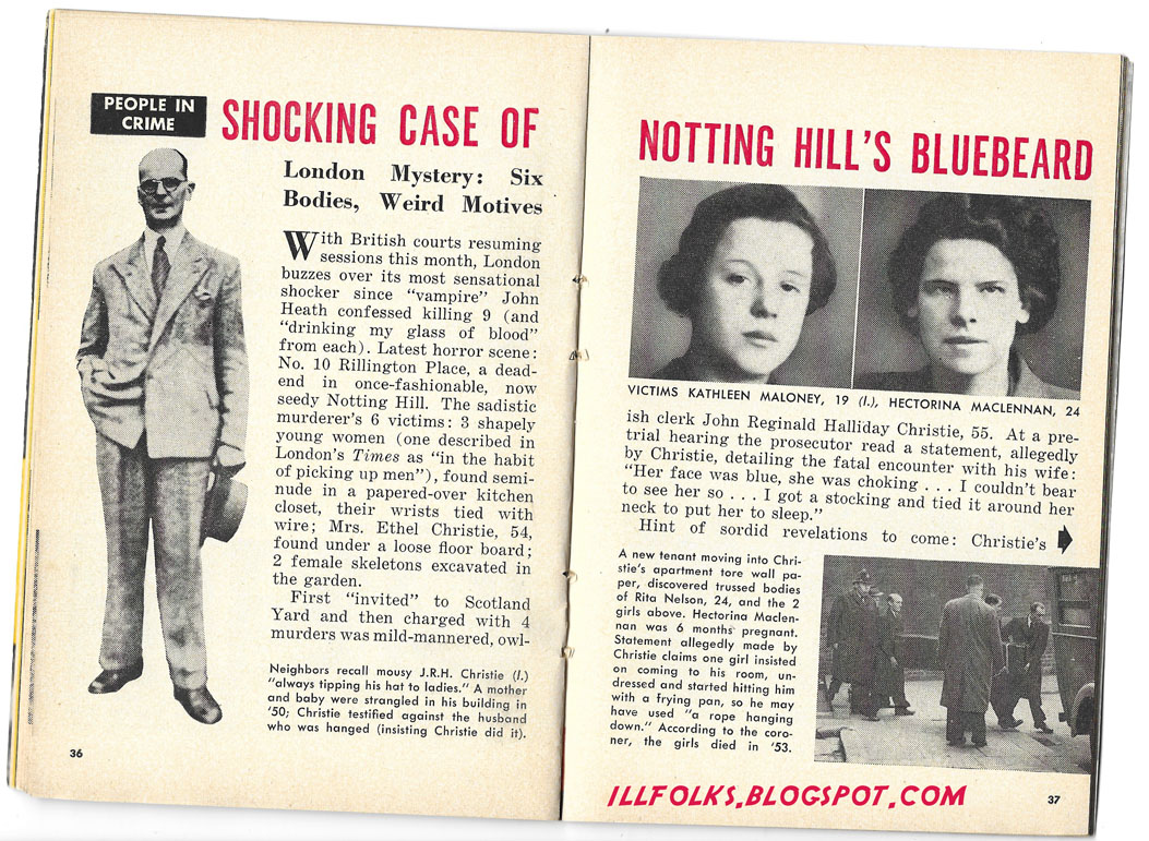 Ill Folks: TIM EVANS WAS EXECUTED -- "CHRISTIE WAS THE MURDERER, AND ...