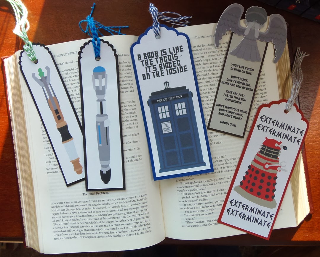 Craft with Bee: Silhouette Sunday - Doctor Who Bookmarks