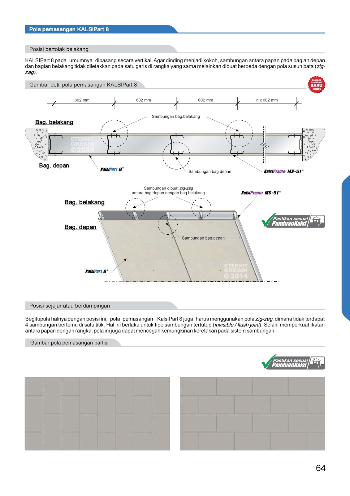 Cara dan aturan pemasangan kalsiboard, kalsifloor, kalsiclad, Kalsiplank