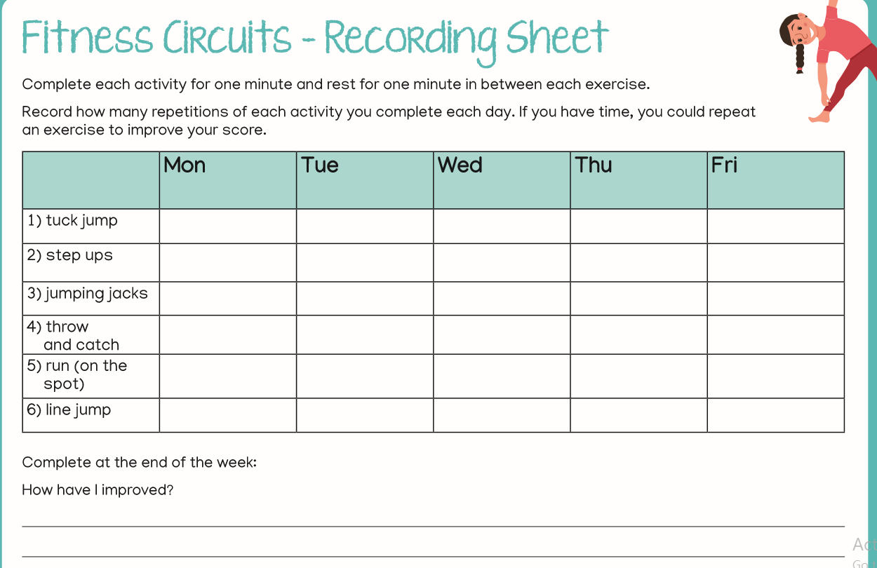 Year 6: PE - Fitness Circuits