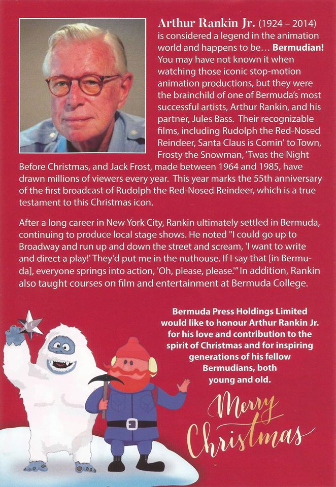 Rankin/Bass-historian: Arthur Rankin, Jr. was honored in Bermuda again!