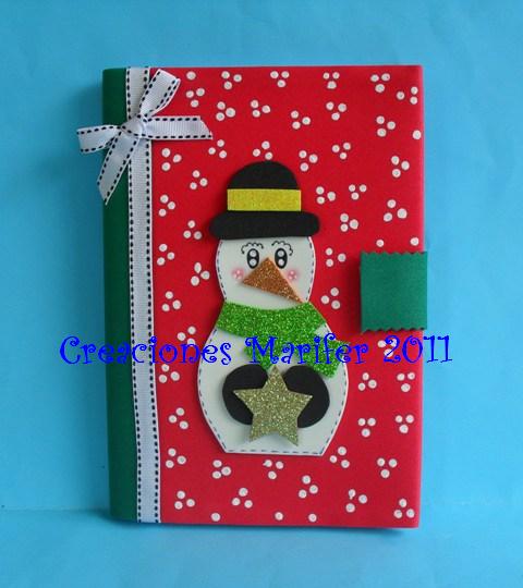 Creaciones Marifer: Cuadernos decorados para Navidad