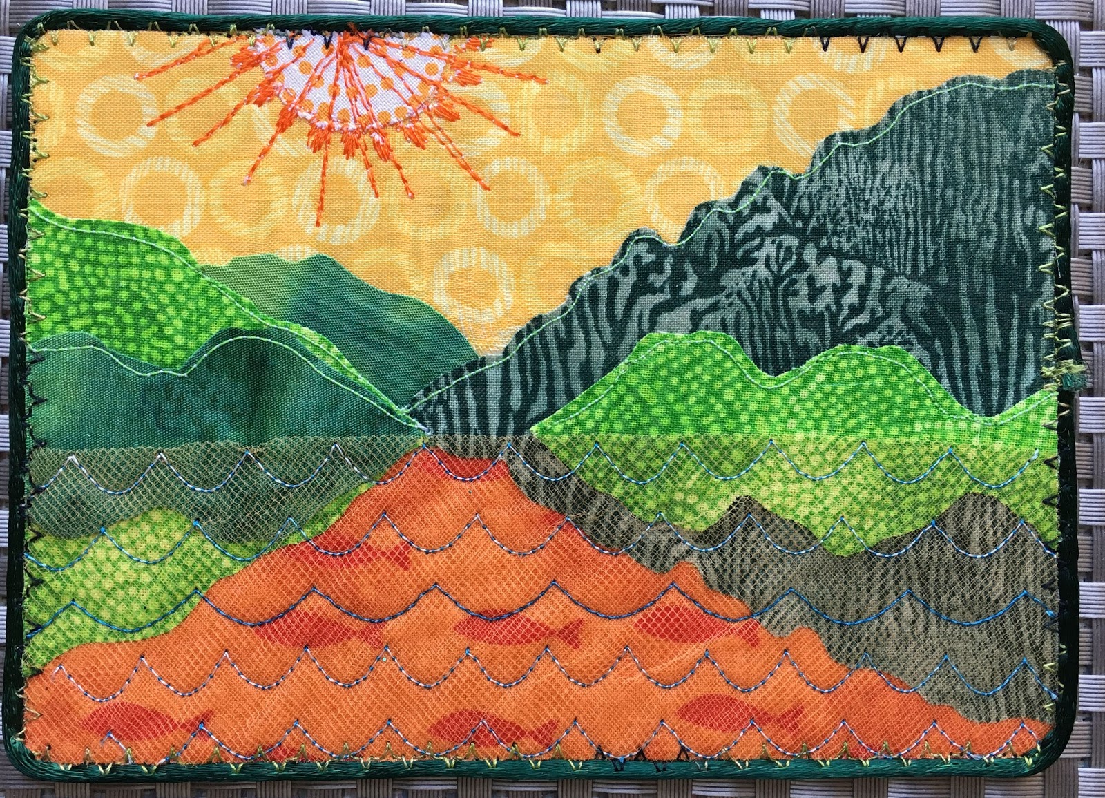 Sewing Fabric Postcards with ShereeSews: Spring Landscapes 2018 Critique