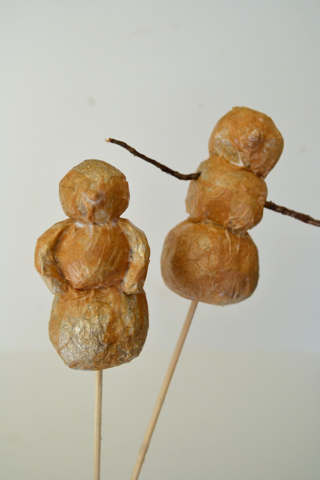 Vintage Folk Art Style Paper Mache Snowman Tutorial