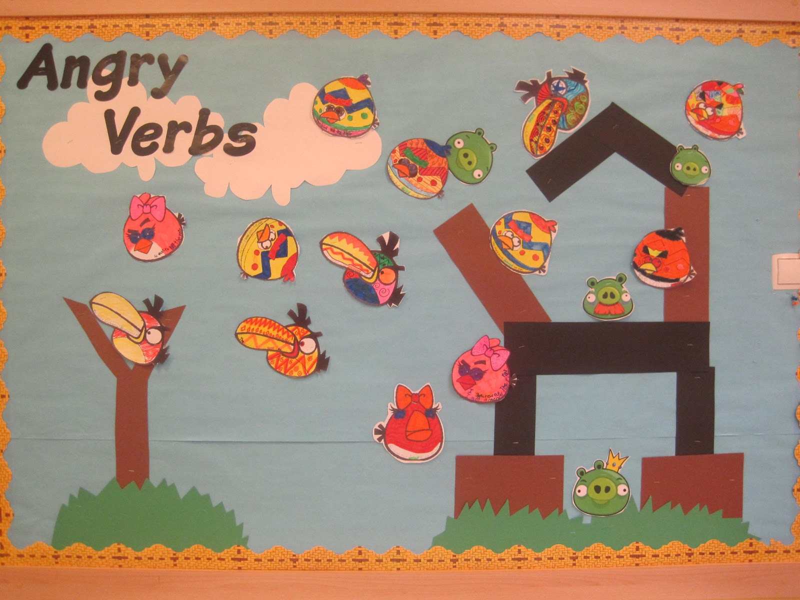 Fresh Sharpened Pencils: Angry Verbs Bulletin Board