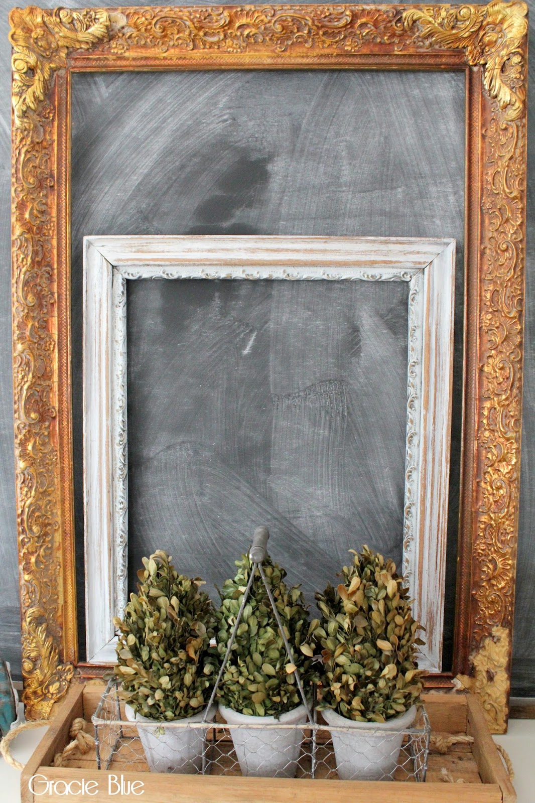 Gracie Blue : Chalkboard Decor {DIY Framed Chalkboard}