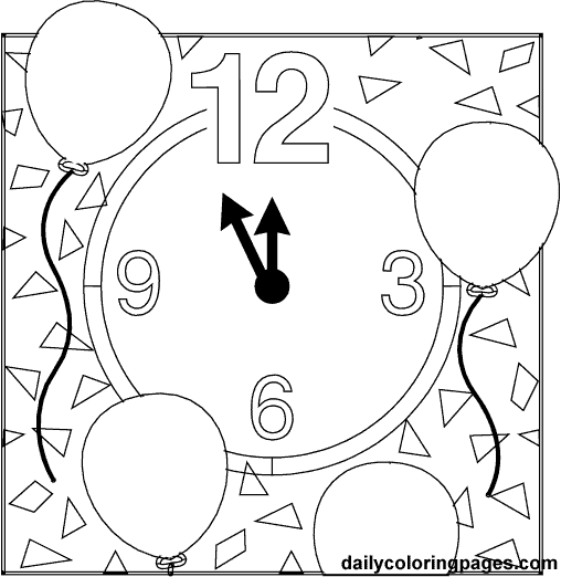 Coloring Pages for Kids: Clock Coloring Pages for Kids