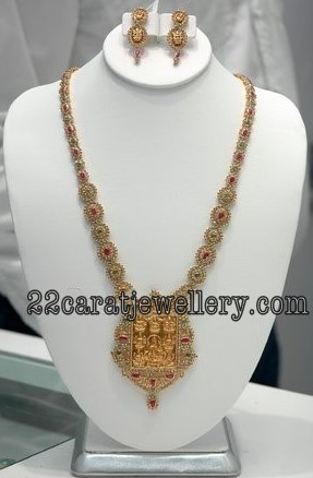 Uncut Diamond Ruby Long Chain Gallery (Chakri Diamond) - Jewellery Designs