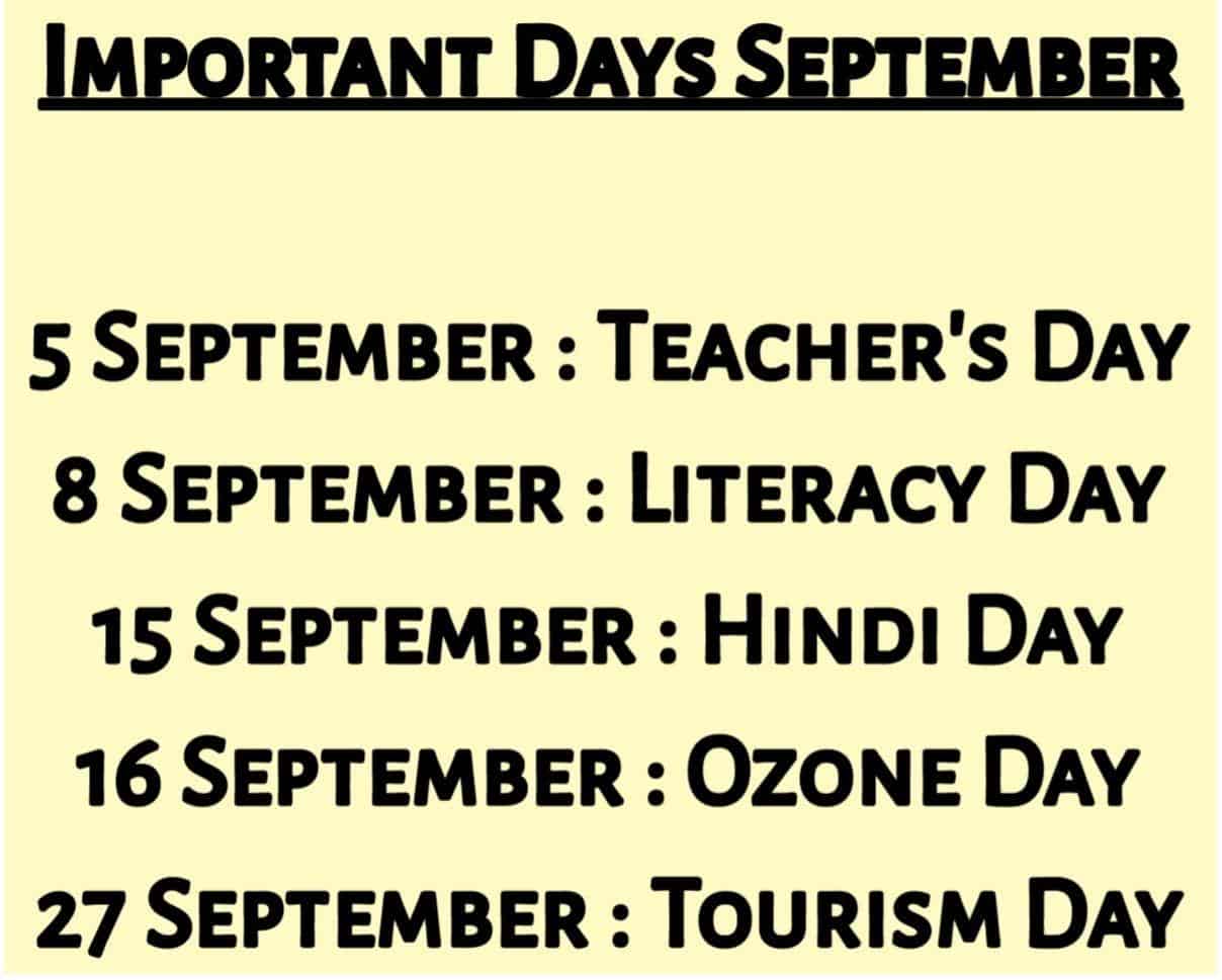 Important Dates In September UPSE CSE PSE Every Things You Know