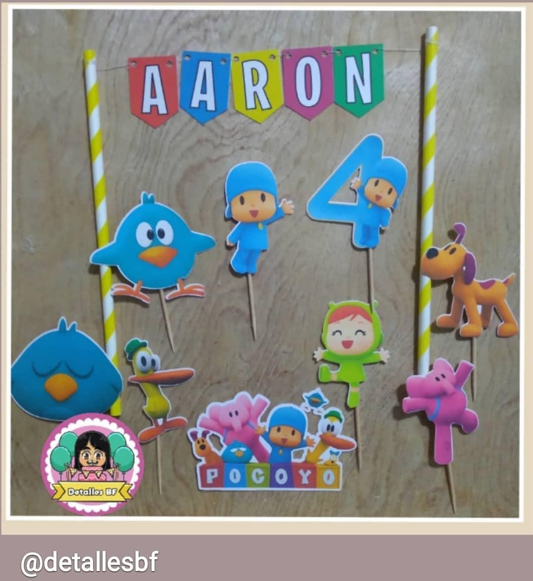 Topper Pocoyo Aaron 4 - Mis Toppers Tus Toppers