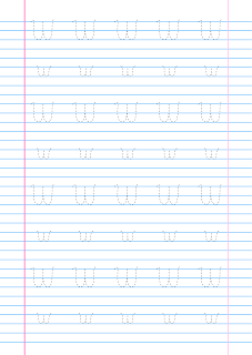 Activity letter W dotted to cover | to print