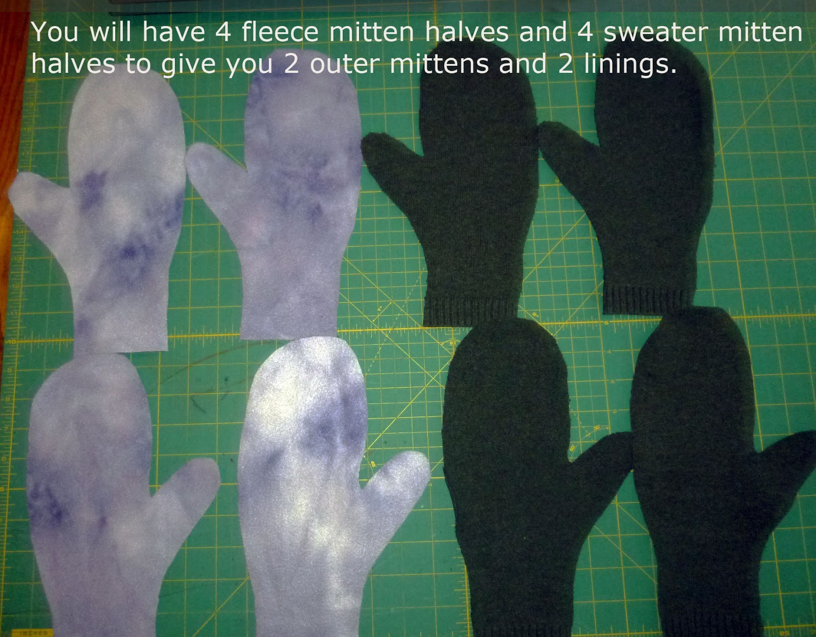 Sweater Fleece Mittens - The College Seamstress - Sugar Bee Crafts