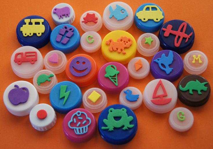 MANUALIDADES: Como hacer Sellos con Taparoscas