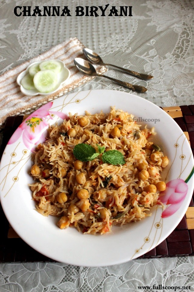 Chana Biryani | Chickpeas Biryani ~ Full Scoops - A food blog with easy ...