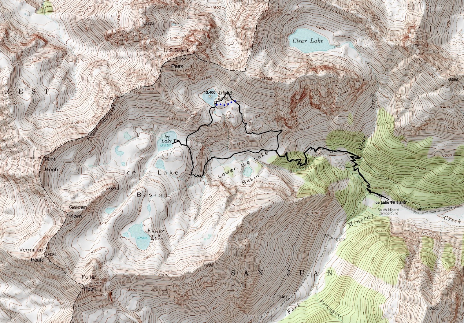 Earthline: The American West: Ice Lake Basin, 12,257', and Island Lake ...