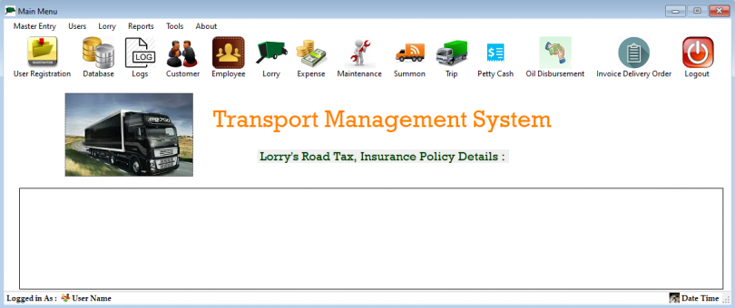 Transportation Management System in Vb.net with source code